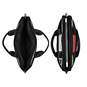 Cartoon Turtle Stripe Laptop Computer Bag Waterproof Shoulder Messenger Bag 13-15 inch Durable Laptop Tote Bag with Shoulder Strap Handle Lightweight Crossbody Briefcase