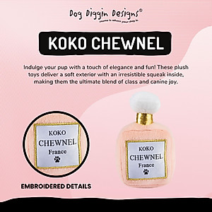 Dog Diggin Designs Runway Pup Collection | Unique Squeaky Parody Plush Dog Toys – Fashion Accessories