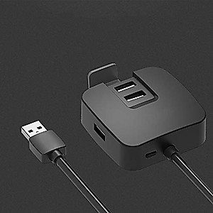 Lysee Data Cables - High Speed USB 2.0 4 Ports Splitter Hub Notebook USB Extension Multi-Interface Hub Mobile Phone Holder - (Cable Length: 0.5M)