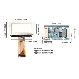 1.51 Inch Screen Module Kit, with RGB Module, SPI I2C Interface, Full Viewing Angle Design, 128 X 64 Resolution, Transparent Blue Display, for STM32