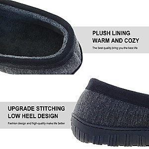 SKABIU Mens House Slippers Indoor Outdoor Comfort House Shoes Micro Suede Grey Size 10