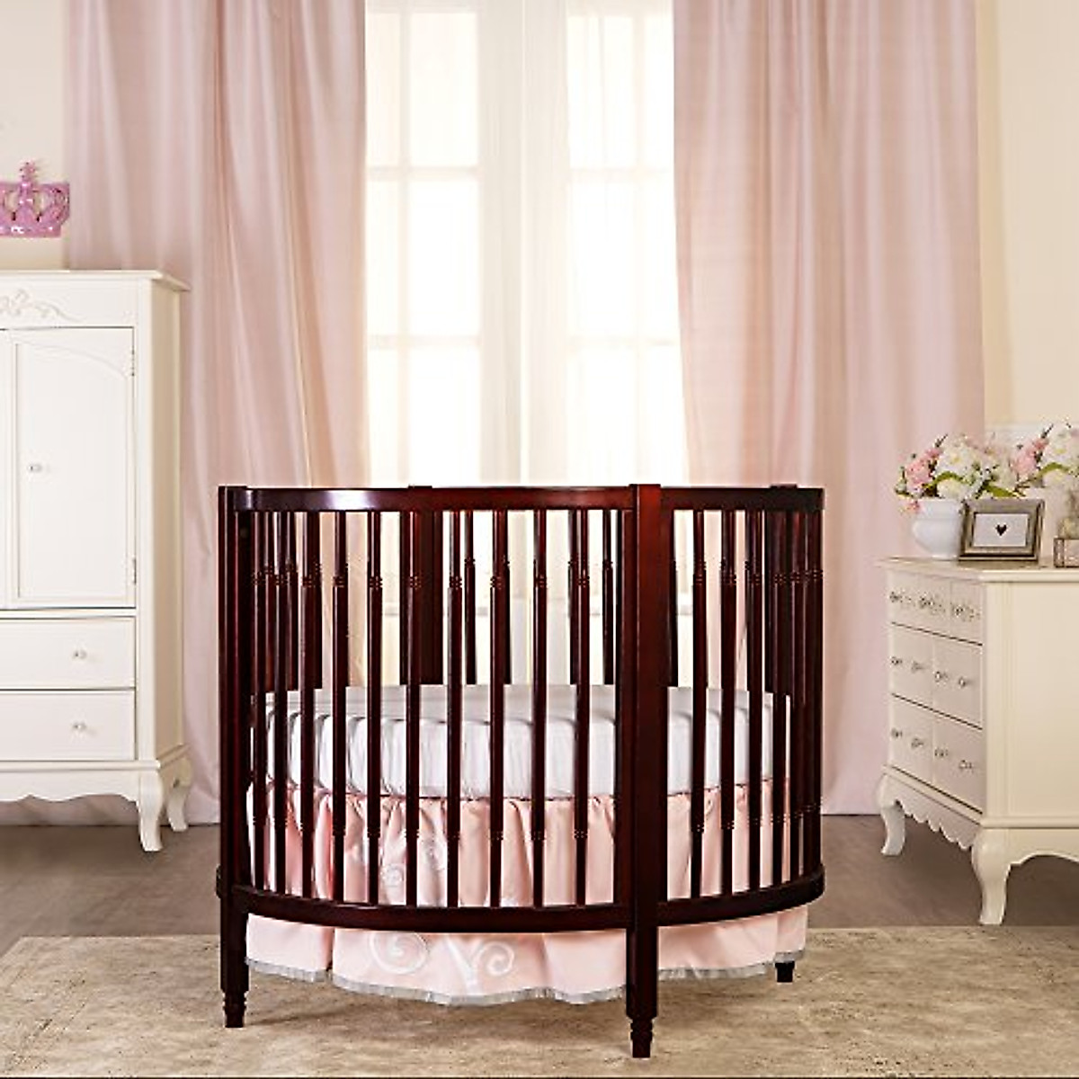 Dream On Me Sophia Posh Circular Crib, Espresso