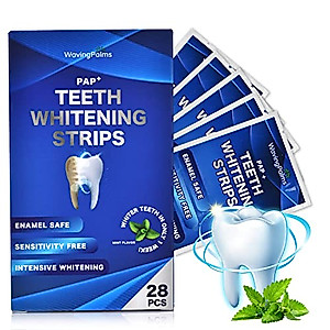 Teeth whitening Strips for Tooth White: 28 Sensitivity Free Whitening Strips - Peroxide Free - 14 Treatments for Teeth whitening - Professional and Safe Teeth whitening Strips