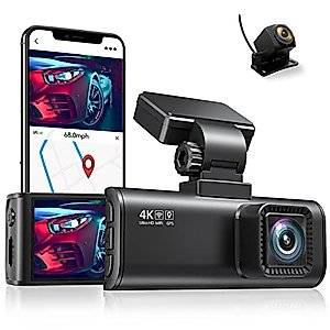 REDTIGER Dash Cam for Cars,4K UHD 2160P Car Camera Front, Wi-Fi GPS,3.18" LCD Screen,Night Vision,170° Wide Angle,WDR,G-Sensor,24H Parking Monitor, Support 256GB Max