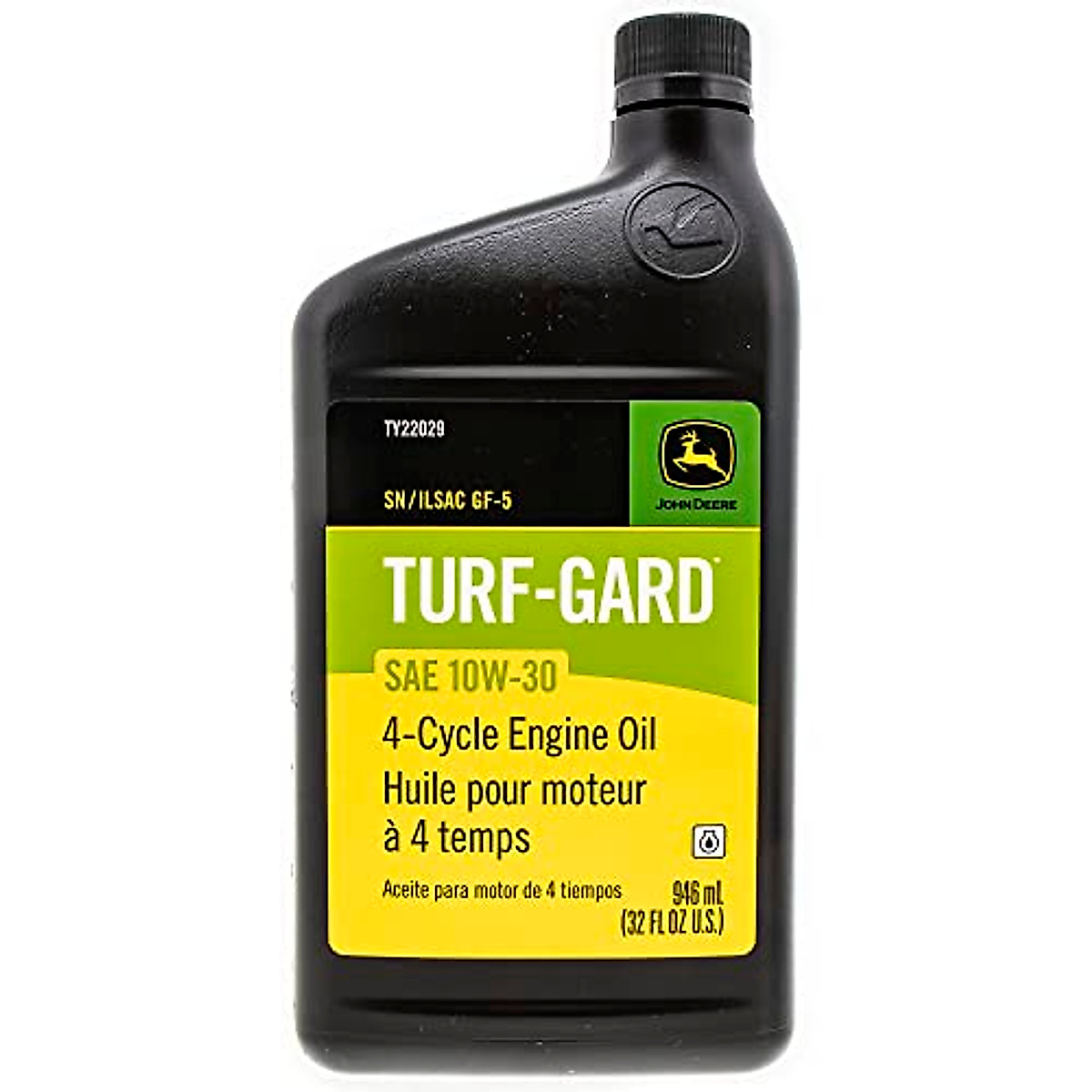 John Deere Turf-Gard SAE 10W-30 4-Cycle Engine Oil TY22029 1 Quart Bottle 32oz OEM 2 Pack