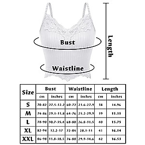 4 Pcs Lace Y2k Tank Tops Fairy Grunge Clothes Y2k Crop Tops Lace Patchwork Tops Cami Ribbed Knitted Tank Tops for Women (Black, White, Skin, Gray, Large)