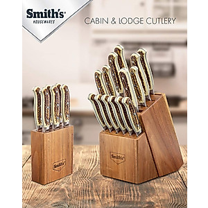 Smith's Cabin & Lodge Cutlery Block Set (14-Piece), One Size, Gray