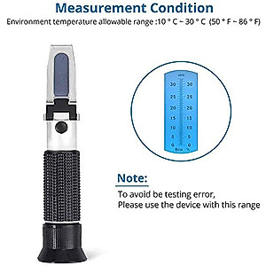 AIHG Hand Held Refractometer,Portable 0~32% Brix Meter Refractometer for Food Fruit Beverages Beer Wine Sugar Content Test