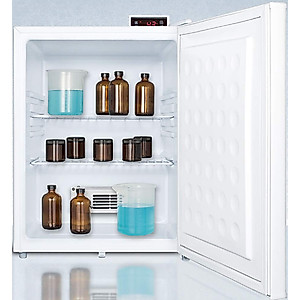 Summit Appliance FF28LWHGP Compact General Purpose All-refrigerator in White Finish with 2.4 Cu.Ft. of Storage Capacity, Automatic Defrost, Front-mounted Lock, Digital Thermostat, Internal Fan