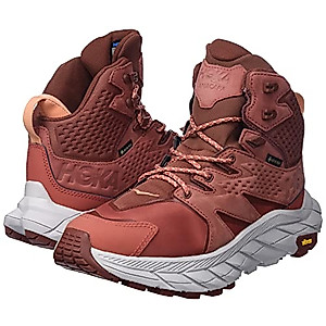 Hoka Women's Anacapa Mid GTX Hiking Boot (Hot Sauce/Cherry Mahogany, Numeric_8)