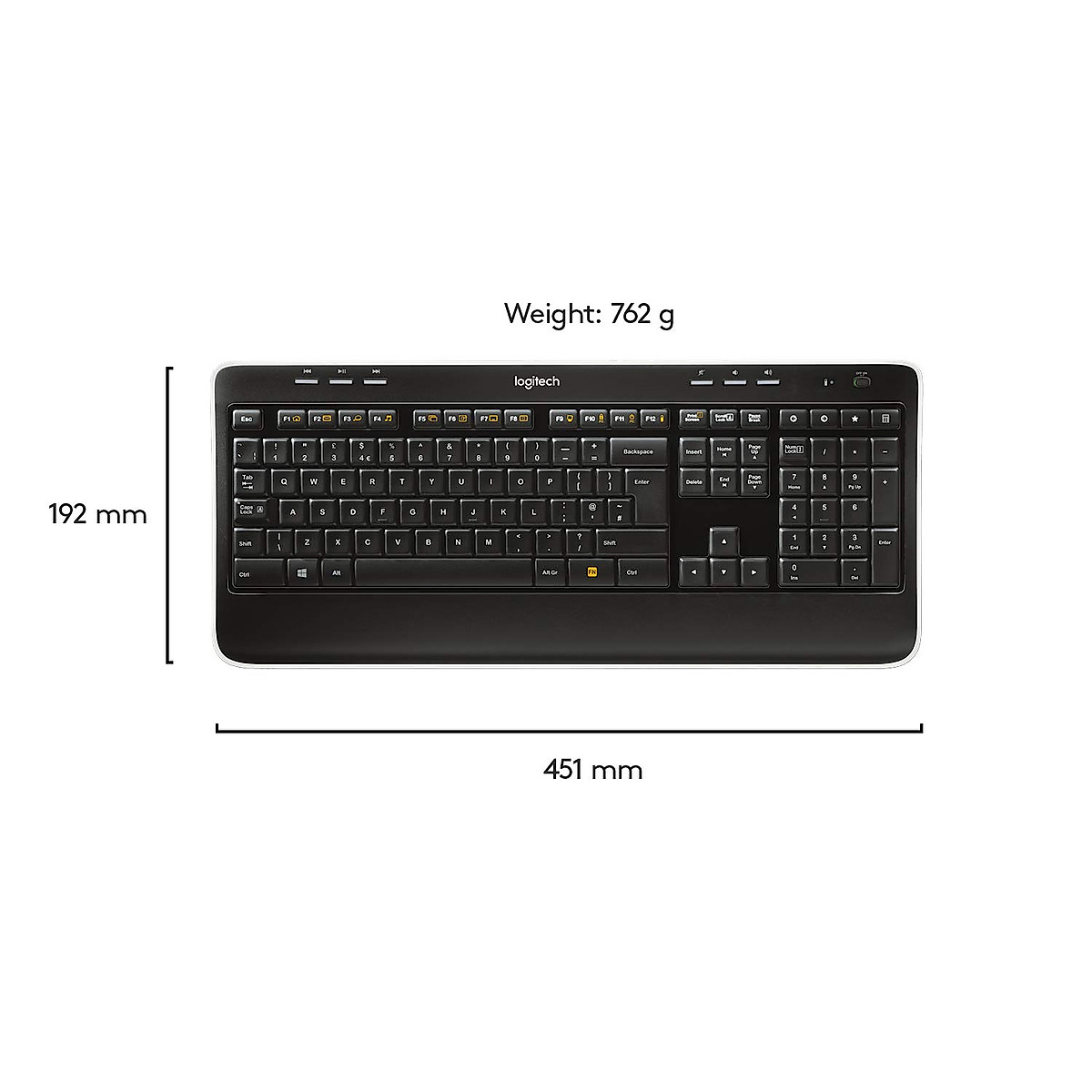 Logitech MK520 Wireless Keyboard and Mouse Combo — Keyboard and Mouse, Long Battery Life, Secure 2.4GHz Connectivity