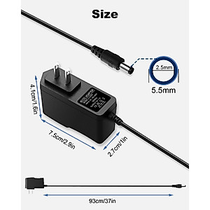 3A 1A DC Power Supply Adapter 3 Volt AC Adapter 100-240V 50-60Hz AC to DC 3V 1A Power Adapter, 3V DC Power Suply 1A Transformer with 5.5mm x 2.5mm Tip for Mini Fan Electric Toothbrush Fountains