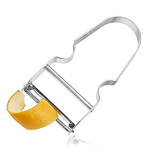 Viski Citrus Peeler Tool, Fruit Peeler for Cocktails, Bar Peeler Stainless Steel, Lemon Peeler, Professional Grade Cocktail Peeler, Bartender Tools