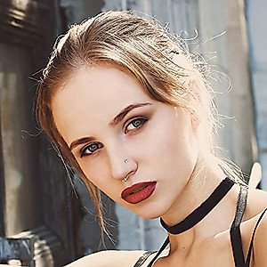 ONESING 55 Pcs 20G Nose Rings for Women Nose Rings Hoops Nose Piercing Jewelry CZ Nose Studs Screw L Shape Nose Bone Pin Stainless Steel Gold Body Piercing Jewelry