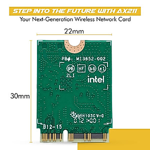 HighZer0 Electronics AX211 WiFi 6E Card | Tri-Band Wi-Fi | Up to 2.4 Gbps | CNVio2 M.2 WiFi Card for PC | Supports Bluetooth 5.3 | Requires Intel 11th+ Gen CPU Windows 10/11, Linux | AX211NGW (AX211)
