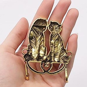 JfwuHap Coat Hooks for Wall, 2Pcs Wall Hooks Decorative Creative Tiger Coat Hooks/Heavy Hook, Hooks Mounted for Coat, Bag, Towel, Key, Hook Rack, Hanging Coats Bathroom Entryway(Tiger)