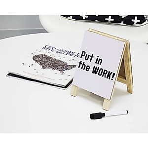 Juvale Small Double Sided Easel, Black Chalkboard & White Dry Erase Boards (5.5 x 7.8 x 1 in)