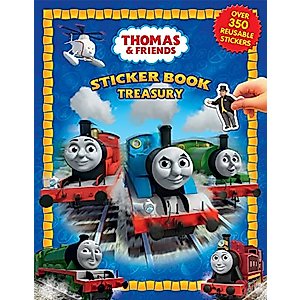 Thomas & Friends Sticker Book Treasury - Activity Books for kids, 350 reusable stickers, 96 pages of fun