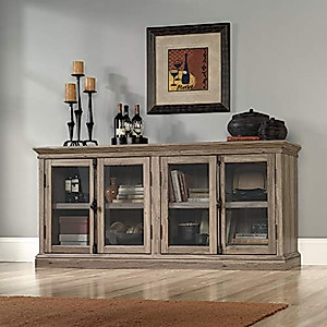 Sauder Barrister Lane Storage Credenza, For TV's up to 80", Salt Oak finish