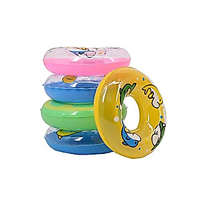 3.74 Inch Lizard Bearded Dragon Leopard Gecko Bath Collar Ring Swimming Rings Reptile Swim Life Jacket Float Ring for Leopard Gecko Anole Amphibians Cage Accessories Photo Shoot Toy (5 PCS)