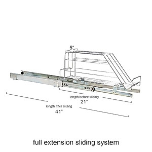 Household Essentials Glidez Multipurpose Chrome-Plated Steel Pull-Out/Slide-Out Storage Organizer for Cookware and Bakeware - Fits Standard Size Cabinet or Shelf, Chrome