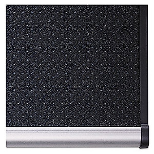 Quartet Bulletin Board, Foam, 4' x 3', Embossed, Hi-Density Fiberboard, Aluminum Frame, Black (B344A)
