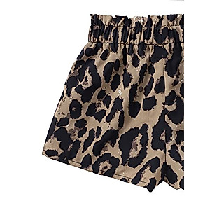 SOLY HUX Girl's Summer 2 Piece Outfits Short Sleeve Crop Top and Cute Print Shorts Sets Cute Clothing Set Black 8Y