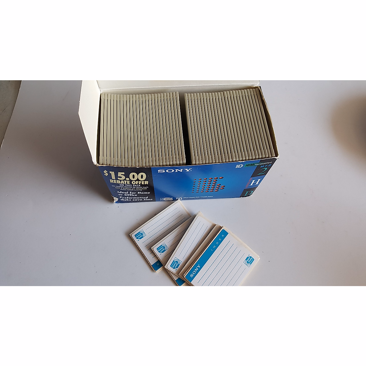 Sony Floppy Disks: Double-Sided, IBM Formatted, MFD High Density 50 PACK