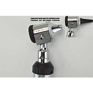 TAXXAN Otoscope ENT Diagnostic Set with Metal Adapter to USE Standard Disposable Speculum