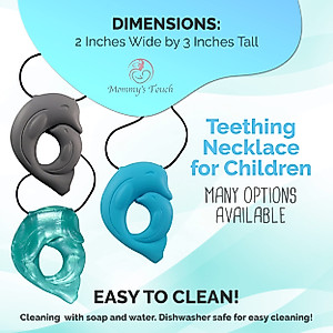 Blue Dolphin Chew Necklace for Sensory Kids - (Durable) Gender Neutral Chewing Necklace - Sensory Necklace for Autistic Chewers - Oral Sensory Toys for Adults and Children