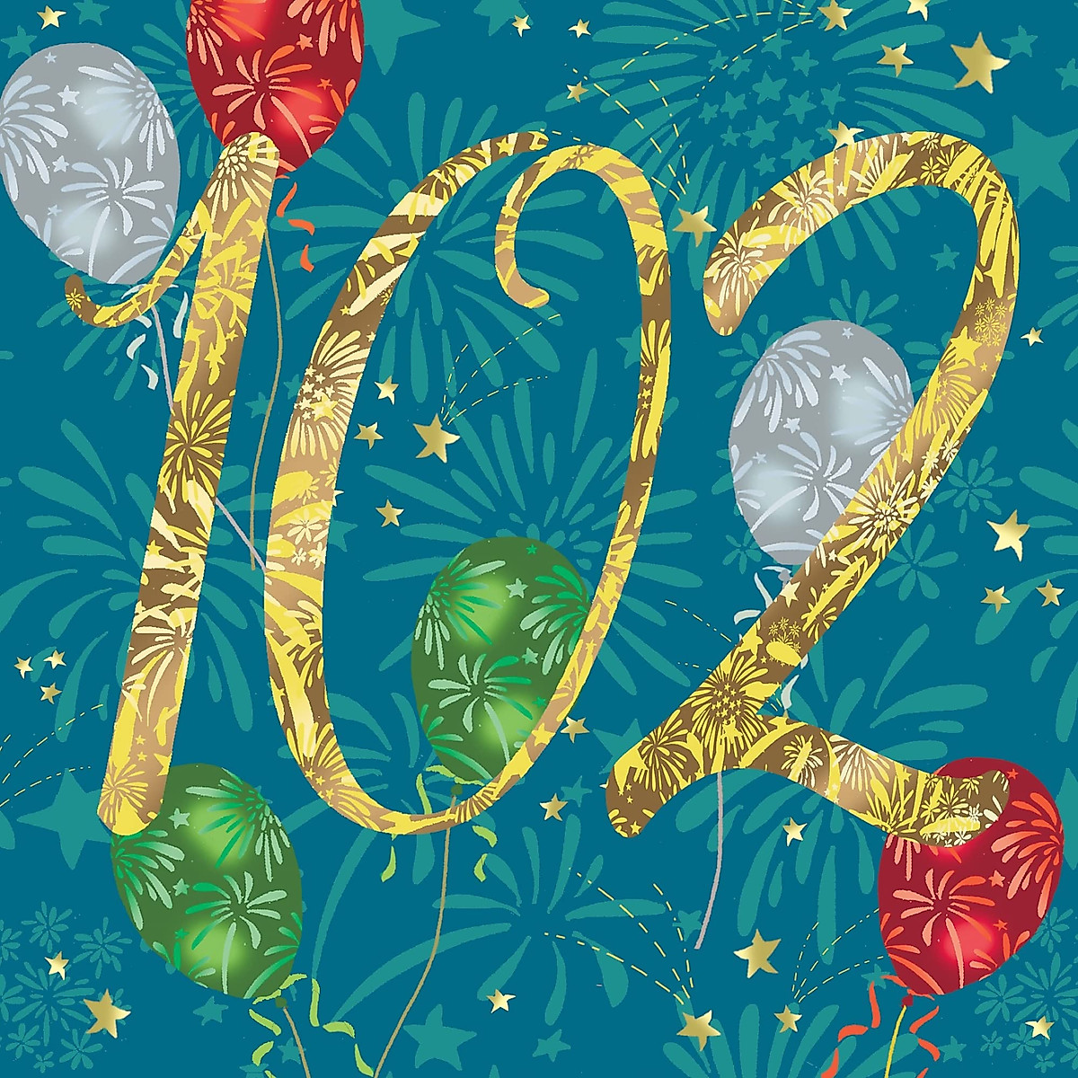 Twizler 102nd Birthday Card - 102nd Year Old Card - Age 102 Birthday Card - Unisex 102nd Birthday Card for Him Her Female Male - Happy Birthday Card Age for Mom Dad Grandad Nan Brother Sister Friend