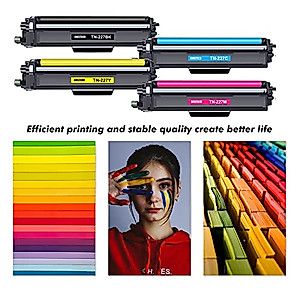 TN227 TN-223BK/C/M/Y Toner Cartridge 5 Pack Compatible for Brother TN-227BK/C/M/Y TN-223 TN223 BK/C/M/Y for MFC-L3710CW MFC-L3750CDW MFC-L3770CDW HL-L3270CDW HL-L3290CDW HL-L3210CW HL-L3230CDW Printer