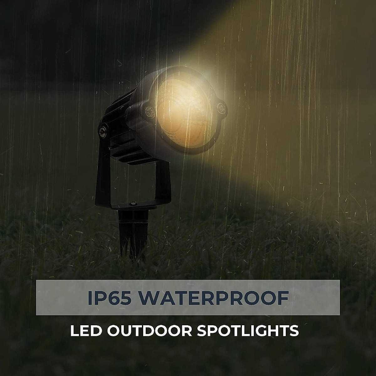 Yard Spot Lights Outdoor Landscape Lights, 5W 3000K COB Bright Spotlights Rain-Proof Garden Lights Walls Trees Flags Lawn Decorative Lamp Outdoor Spotlights with Spike Stand, Warm White, 1 Pack