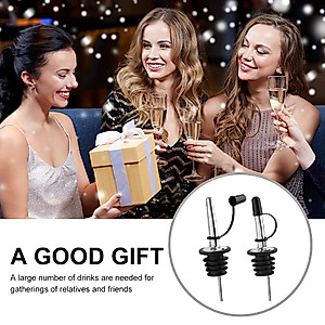 12 Pack Liquor Pourers Stainless Steel, Liquor Pour Spout with Stoppers, Speed Liquor Bottle Pourers, Olive Oil Spout Hygienic Safe, Fits most Classic Bottle's Lip up to 3/4"