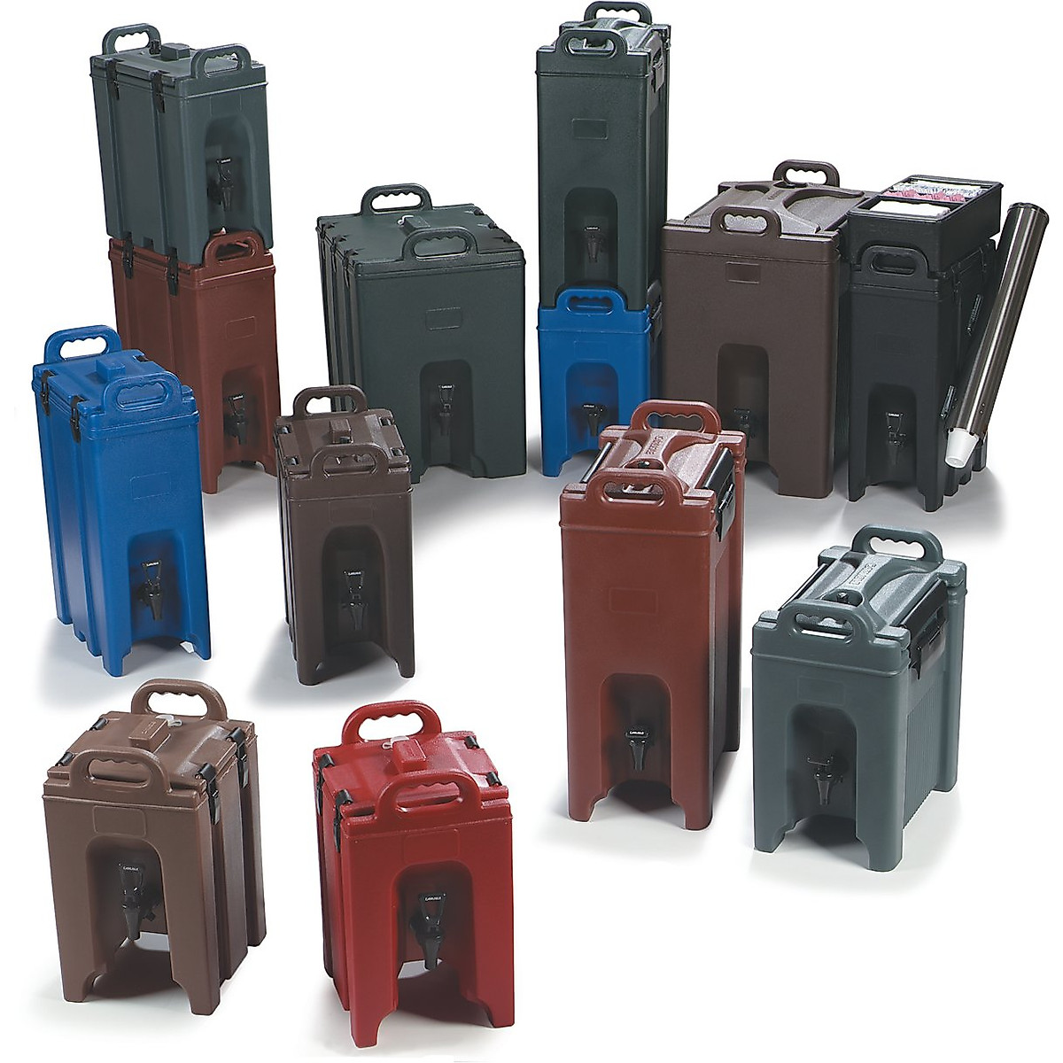 CFS Cateraide Insulated Beverage Server with Spigot for Dispensing Hot and Cold Drink Beverages, Plastic, 5 Gallons, Black