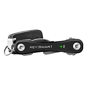 KeySmart Pro- Compact Smart Trackable Key Holder w LED Flashlight & Tile Bluetooth Key Finder Technology, EDC Key Organizer, Other Mini Tools & Accessories for Men, Husband & Dad
