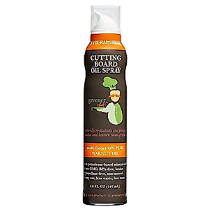 Extra Large Bamboo Cutting Board and Food Grade Oil Spray by Greener Chef