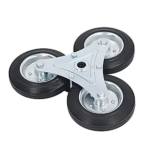 Fafeicy Stair Climbing Wheel, 6 Inch 300LBS Load Capacity Triangular Rubber Caster, Slip Resistant, Galvanized Iron Hub, Solid Tire for Stairs, Fafeicycpav6mgnh1