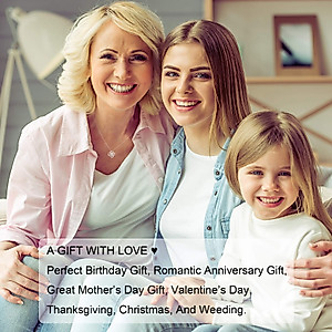 AnotherKiss Generations Necklace for Great Grandmother Gifts, Sterling Silver Necklace Grandma Mom Daughter Granddaughter, Mothers Day Jewelry Birthday Gift Ideas