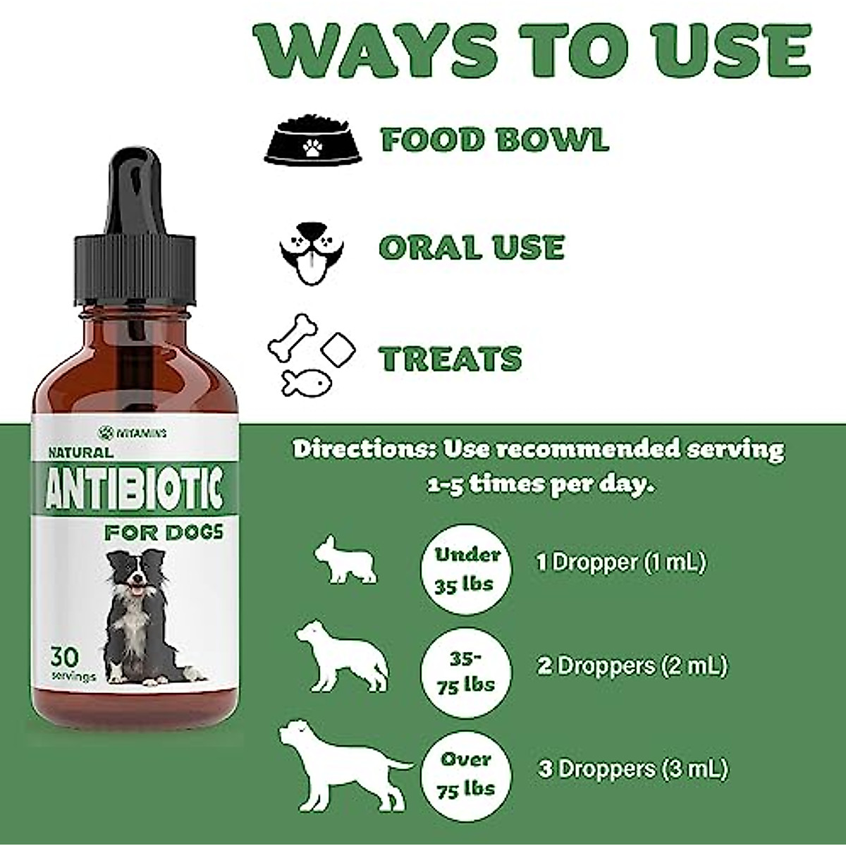 Natural Antibiotics for Dogs | Dog Antibiotics | Supports Dog Allergy Relief | Dog Itch Relief | Dog Allergy Support | Dog Multivitamin | Pet Antibiotics | Dog Antibiotic | 2 Pack: 60 Servings Total