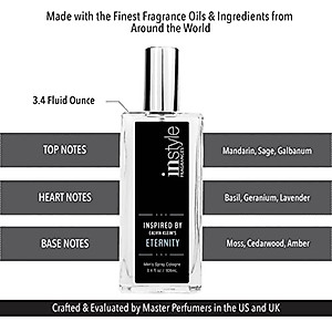 Instyle Fragrances - Eternity - Cologne for Men - Never Tested on Animals - 3.4 Fluid Ounces(Pack of 1)