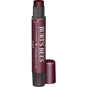 Burt's Bees 100% Natural Moisturizing Lip Shimmer, Plum - 1 Tube