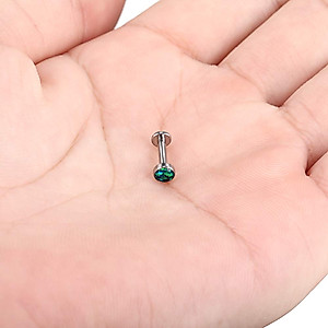 Xpircn G23 Titanium 14G 8mm Labret Monroe Lip Ring Helix Earring Studs Women Men Piercing Jewelry