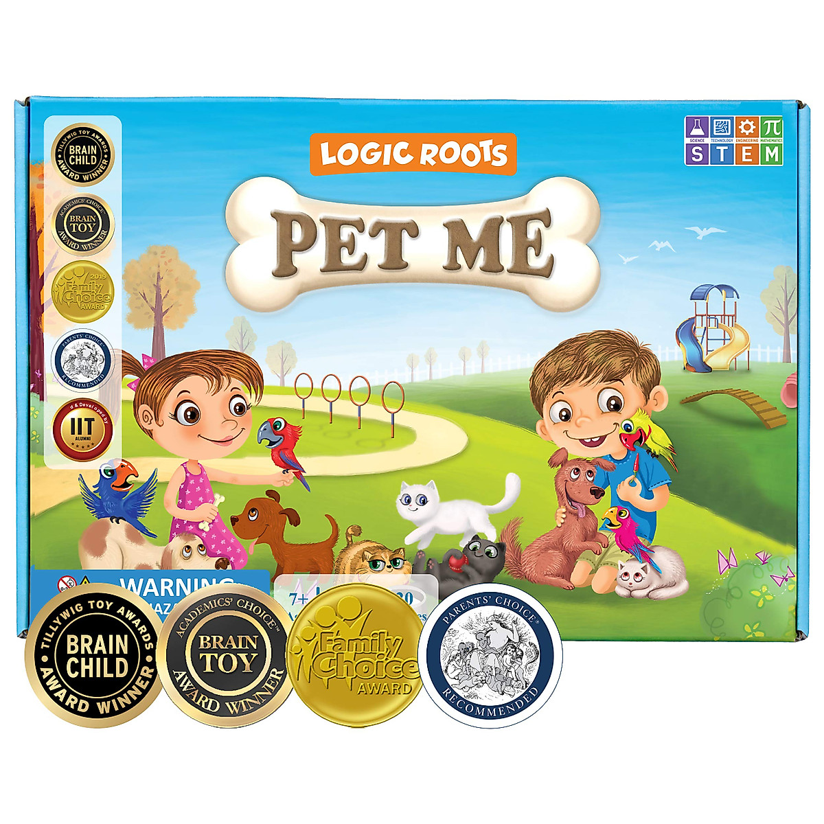 Logic Roots Pet Me Multiplication and Division Game - Fun Math Board Game for 5 - 9 Year Olds, Easy Start STEM Toy, Perfect Educational Gift for Kids (Girls & Boys), Homeschoolers, Grade 1 and Up