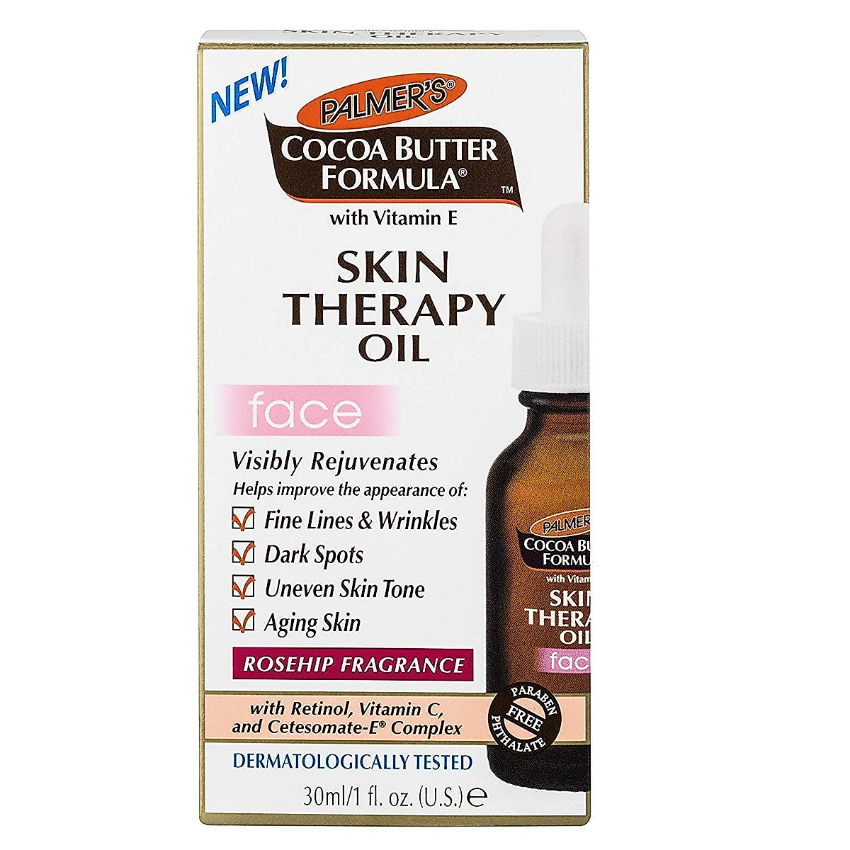 Palmer's Cocoa Butter Formula Skin Therapy Oil for Face 1 oz (Pack of 3)
