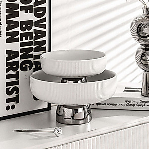 Aesthetic Ceramic Fruit Tray, Nordic Style Fruit, Snack Bowl, Coffee Table, Dining Table Perfect Match For Families, Hotels, Restaurants, Cafes (L)