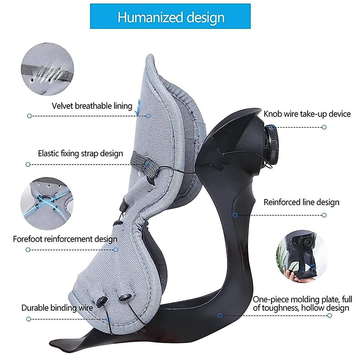 Plantar Fasciitis Relief Night Splint Adjustable Foot Brace Wrap Arch Foot Pain Achilles Tendonitis Support Fits Left or Right Women and Men,Right-40-44