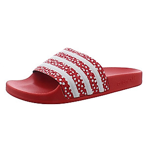 adidas adilette Footwear White/Vivid Red/Footwear White 5 B (M)