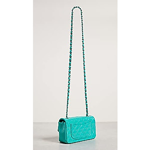 CHANEL Women's Pre-Loved Green Patent Rectangular Flap Bag, Green, One Size