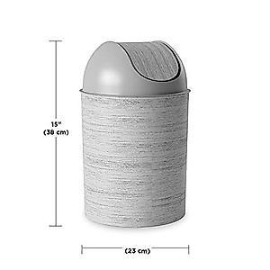 Umbra Mezzo Waste Can, 1, Greywood